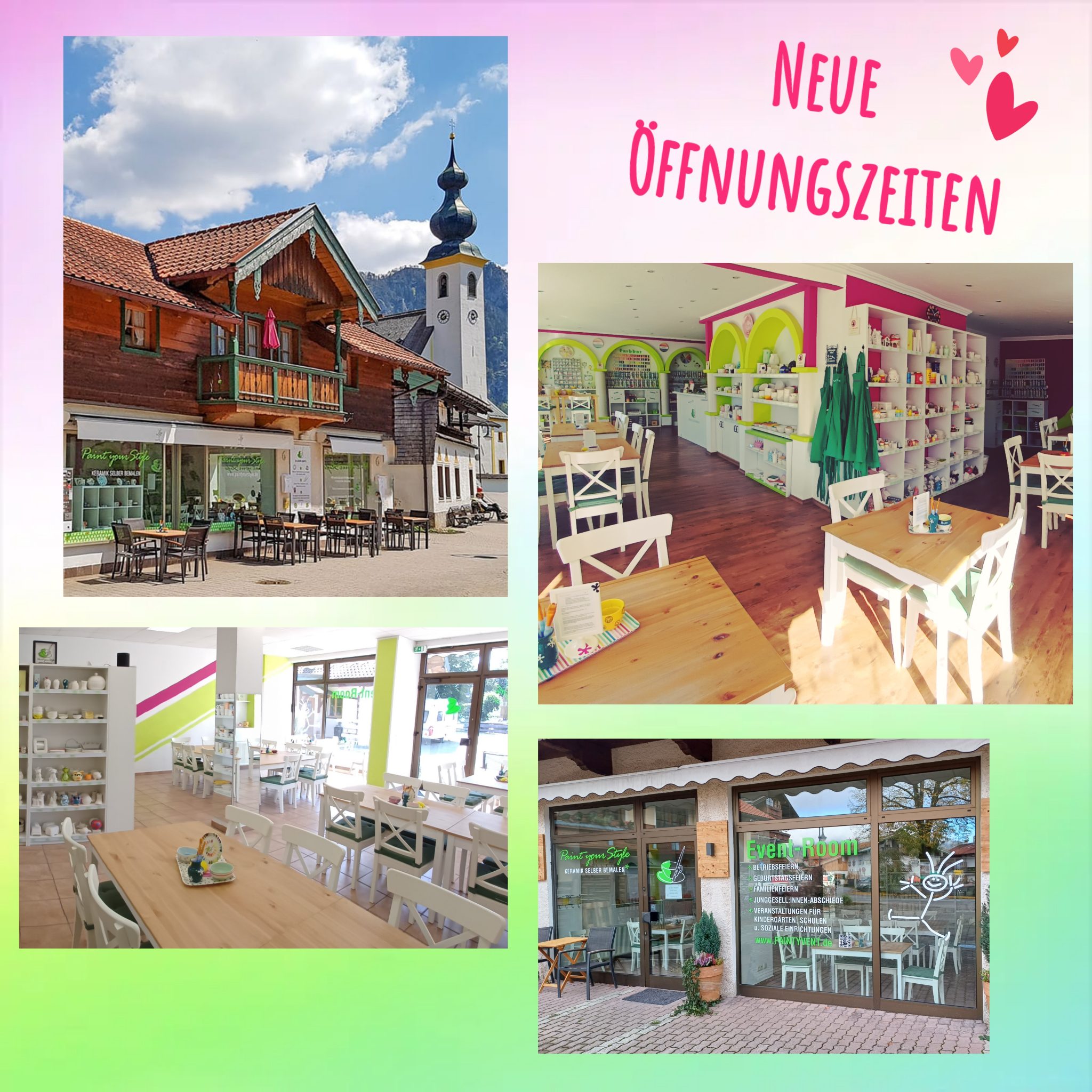 Neue Öffnungszeiten – Paint your Style
